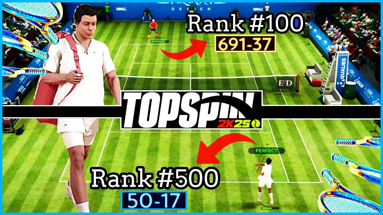 Rank 500 vs Rank 100 (95% Win Rate) TopSpin 2K25 Player vs Player ...