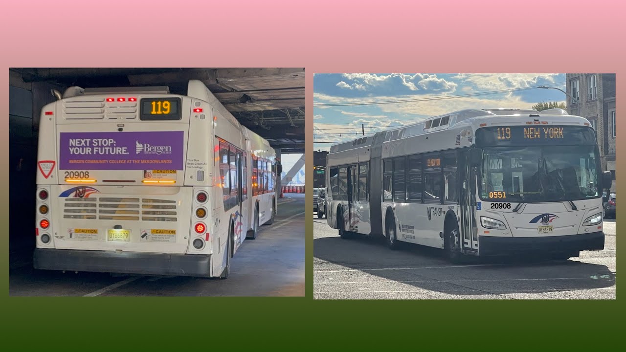 NJ Transit 119 NEW YORK VIA CENTRAL/CONGRESS JERSEY CITY VIA TONNELLE ...