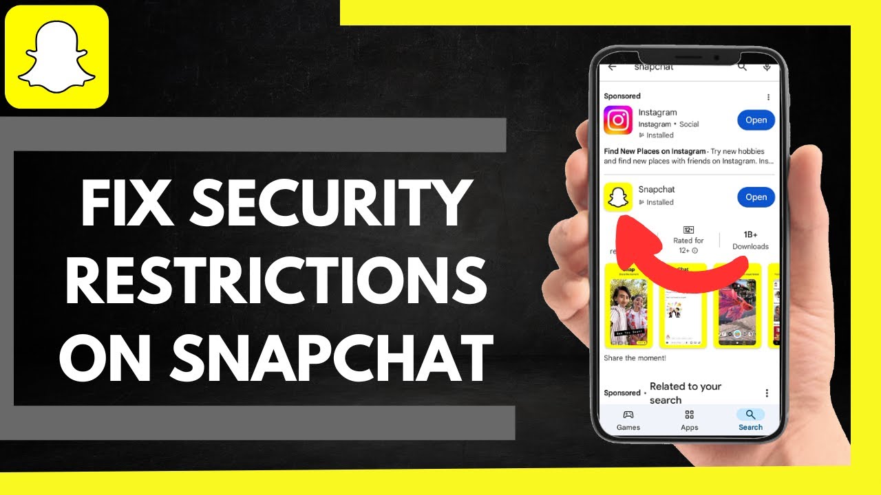 How To Fix Security Restrictions On Snapchat - YouTube