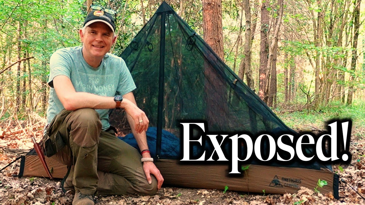 OneTigris Bug Net Camp Among the Bluebells | Unexpected rain! - YouTube