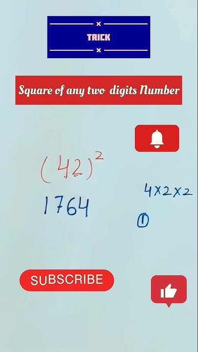 Square of any two digits number with Trick | # Tricks # Mathtricks #shortvideo - YouTube