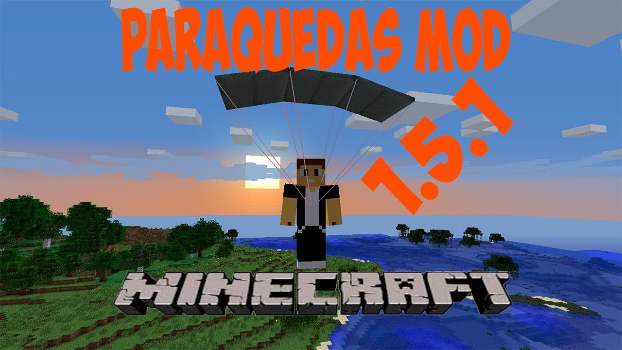 Minecraft Mods : Vamos voar - Parachute 1.5.2 - YouTube
