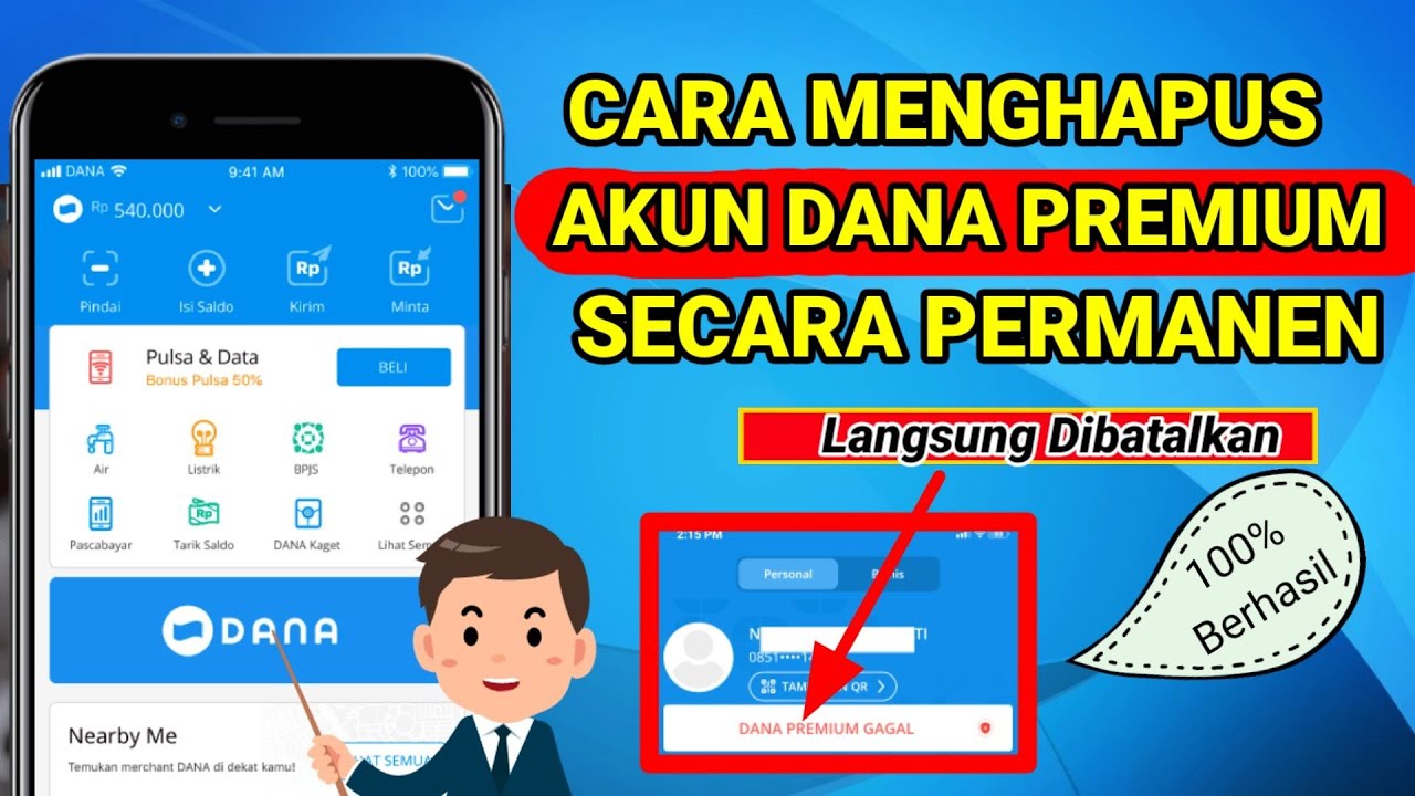 Cara Menghapus Akun Dana Premium Secara Permanen. 2024 - YouTube