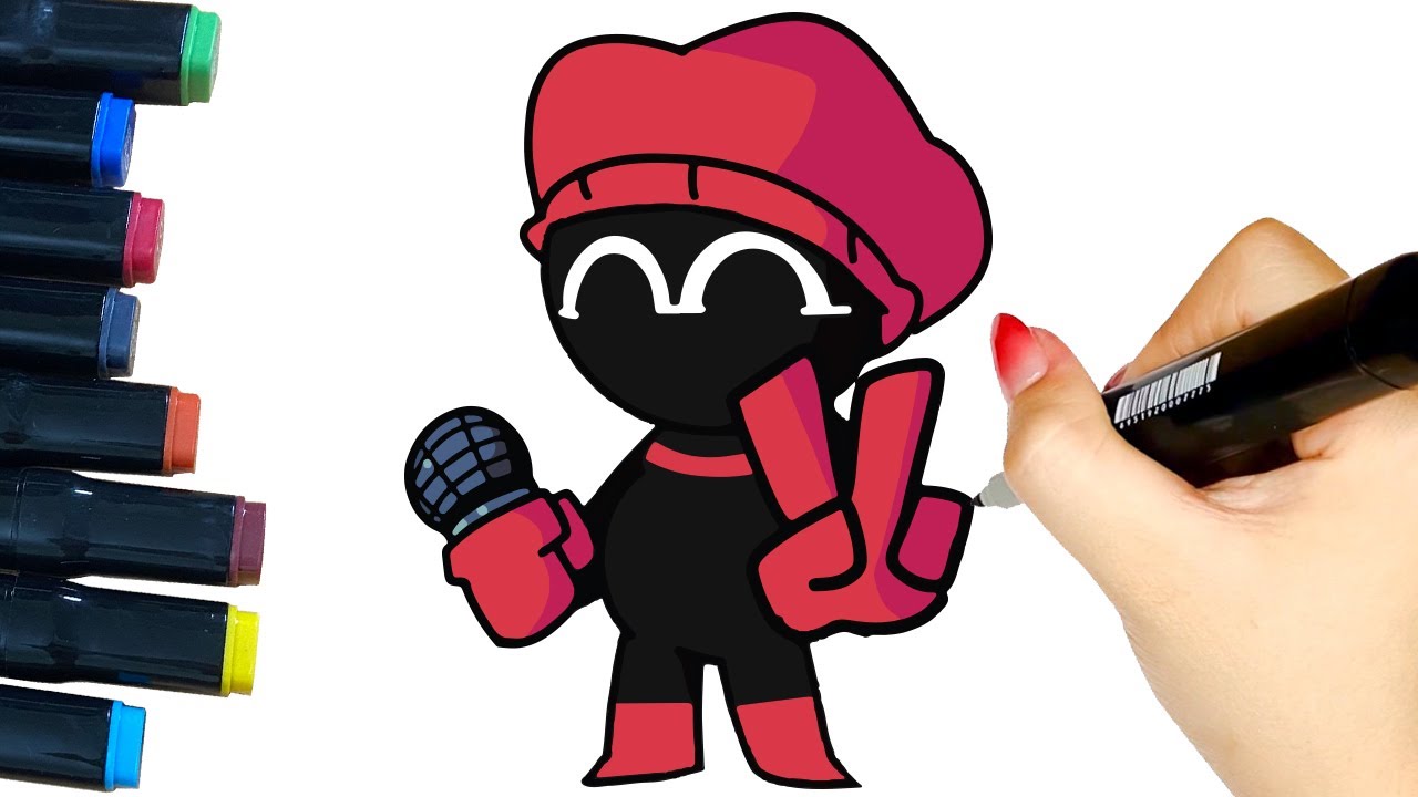 How to Draw Ninjamuffin from Friday Night Funkin Mod - NNinjamuffin nf ...