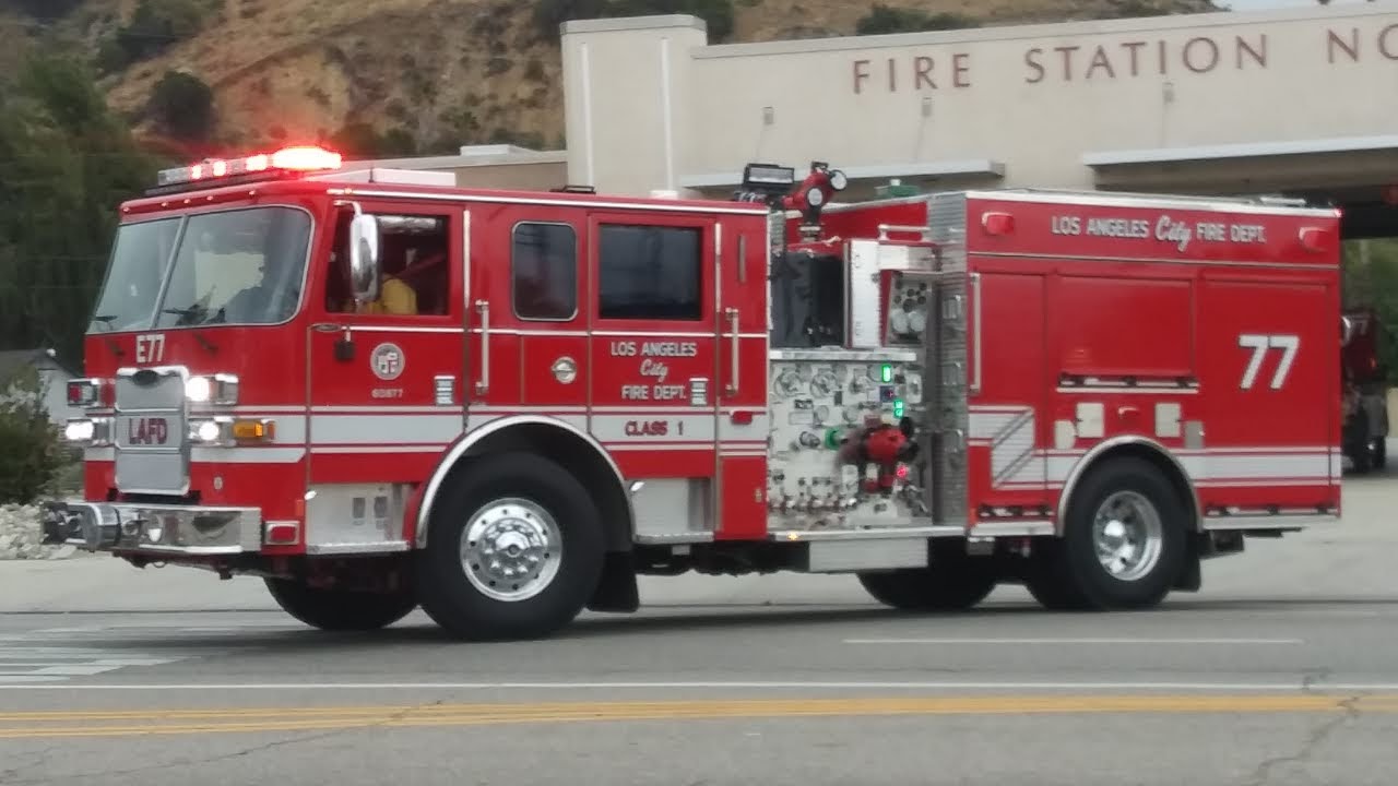 LAFD NEW Engine 77 Responding - YouTube