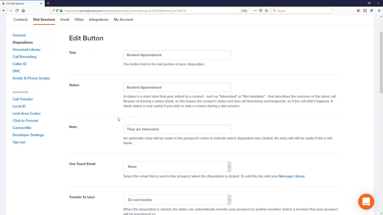 PhoneBurner Emails How To Assign Emails To Disposition Dialer Buttons phoneburner-emails-how-to-assign-emails-to-disposition-dialer-buttons