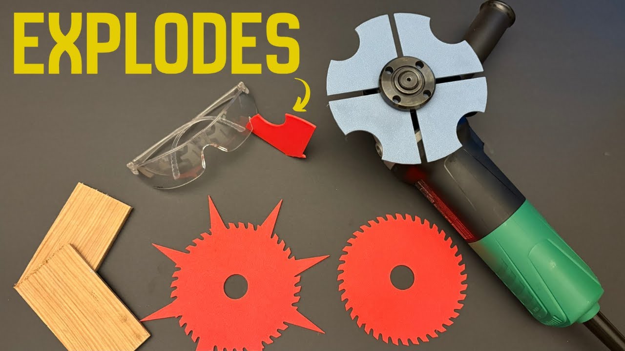 I Made a 3d Printed Exploding Angle Grinder Disc (Dangerous) - YouTube