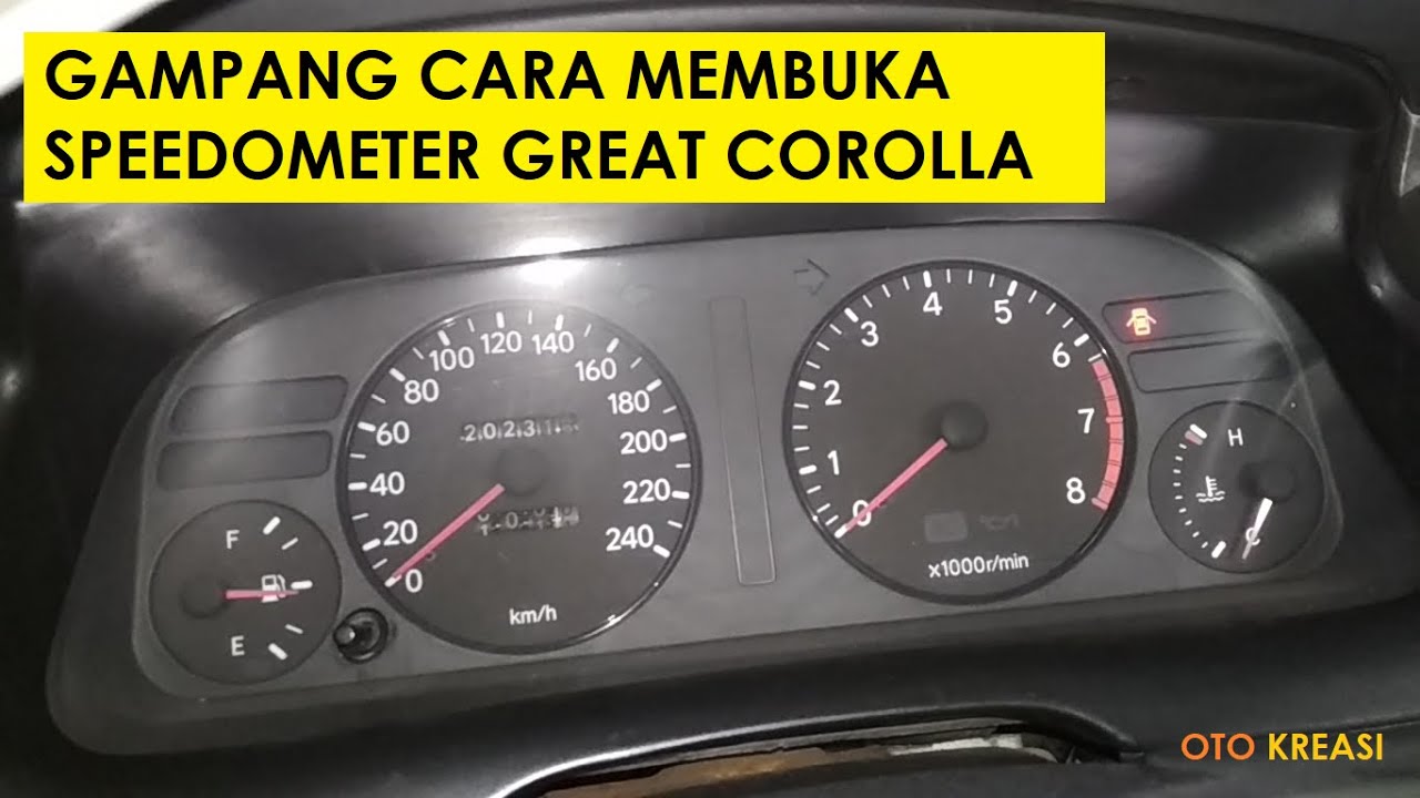 Cara Mudah Membuka Speedometer Mobil Toyota Great Corolla - YouTube