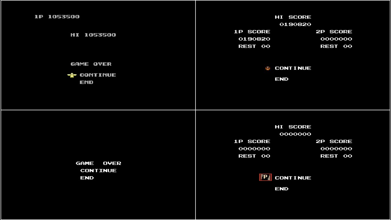 Contra Series - Continue and Game Over Screens - YouTube