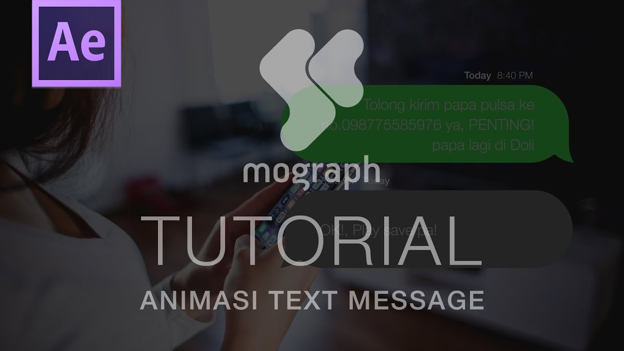 Animasi Text Message di Adobe After Effect + Motion Tracking & Camera ...