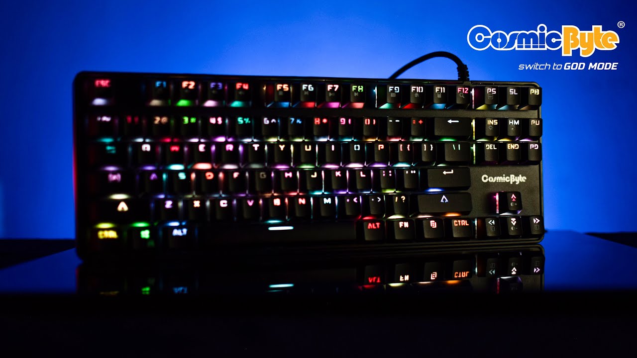 Cosmic Byte Mechanical Gaming Keyboard Cinematic B Roll - YouTube