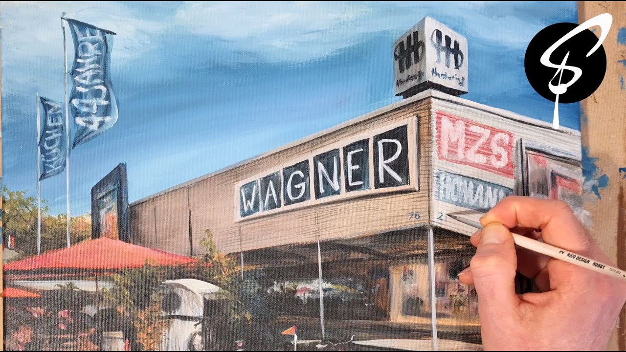 An Urban Scene | Acrylic Painting - YouTube