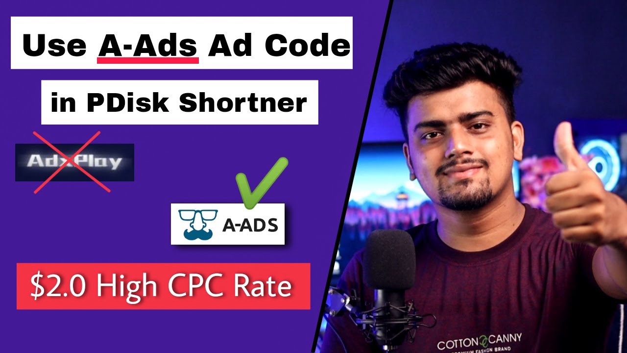 How To Use A-ADS in Pdisk Shortner Website and AdLinkFly Shortner ...