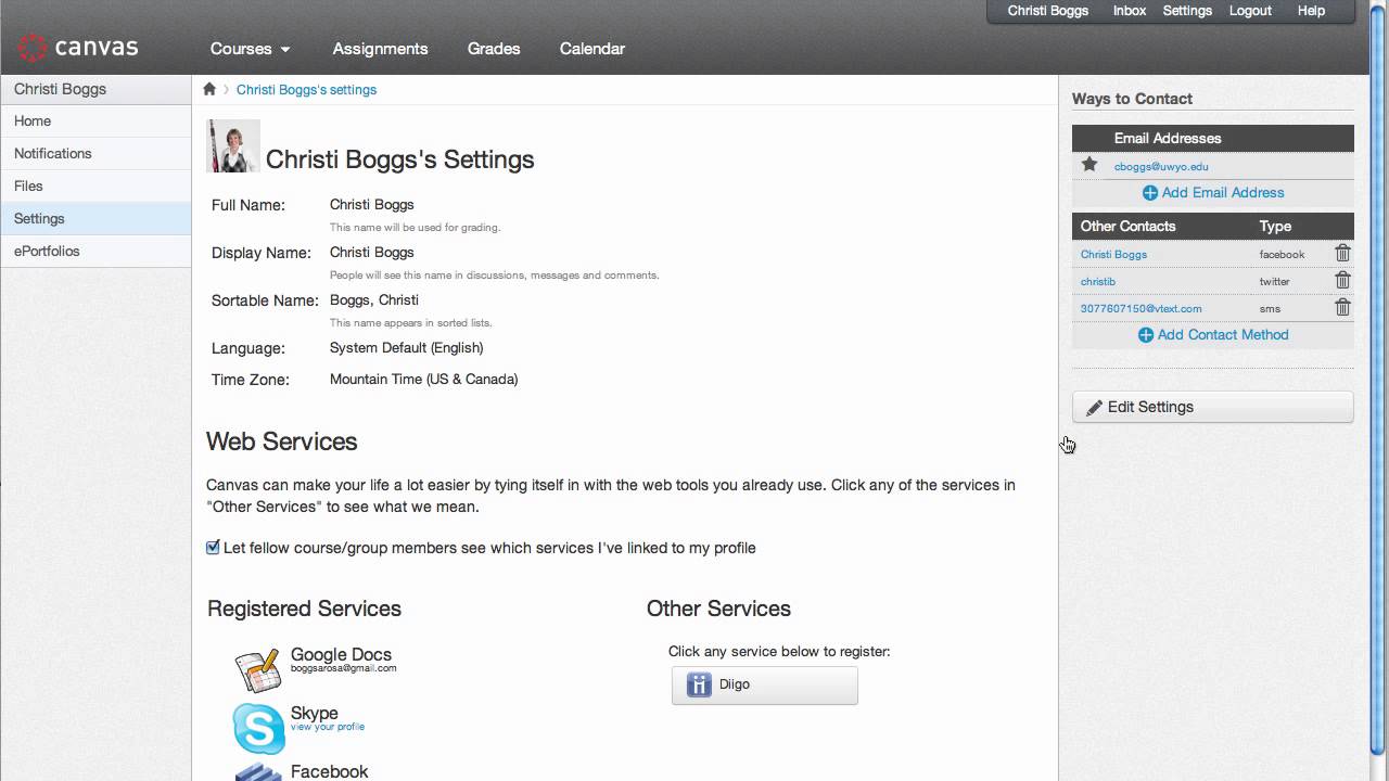 Personal Settings - YouTube