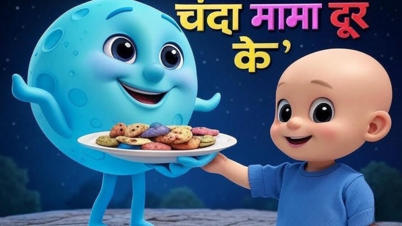 Chanda mama dur ke - चंदा मामा | Hindi cartoon song for kids | New ...