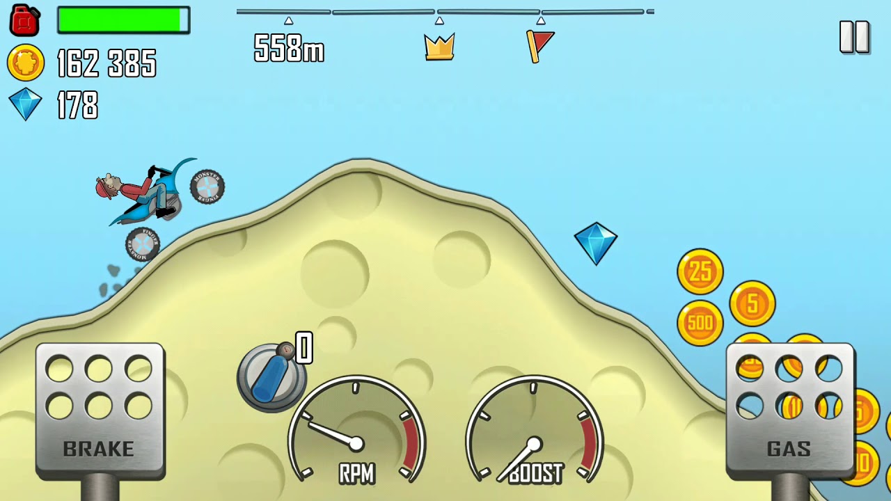 Hill climb racing new map dessert unlocked 350000$ only - Hill climb ...