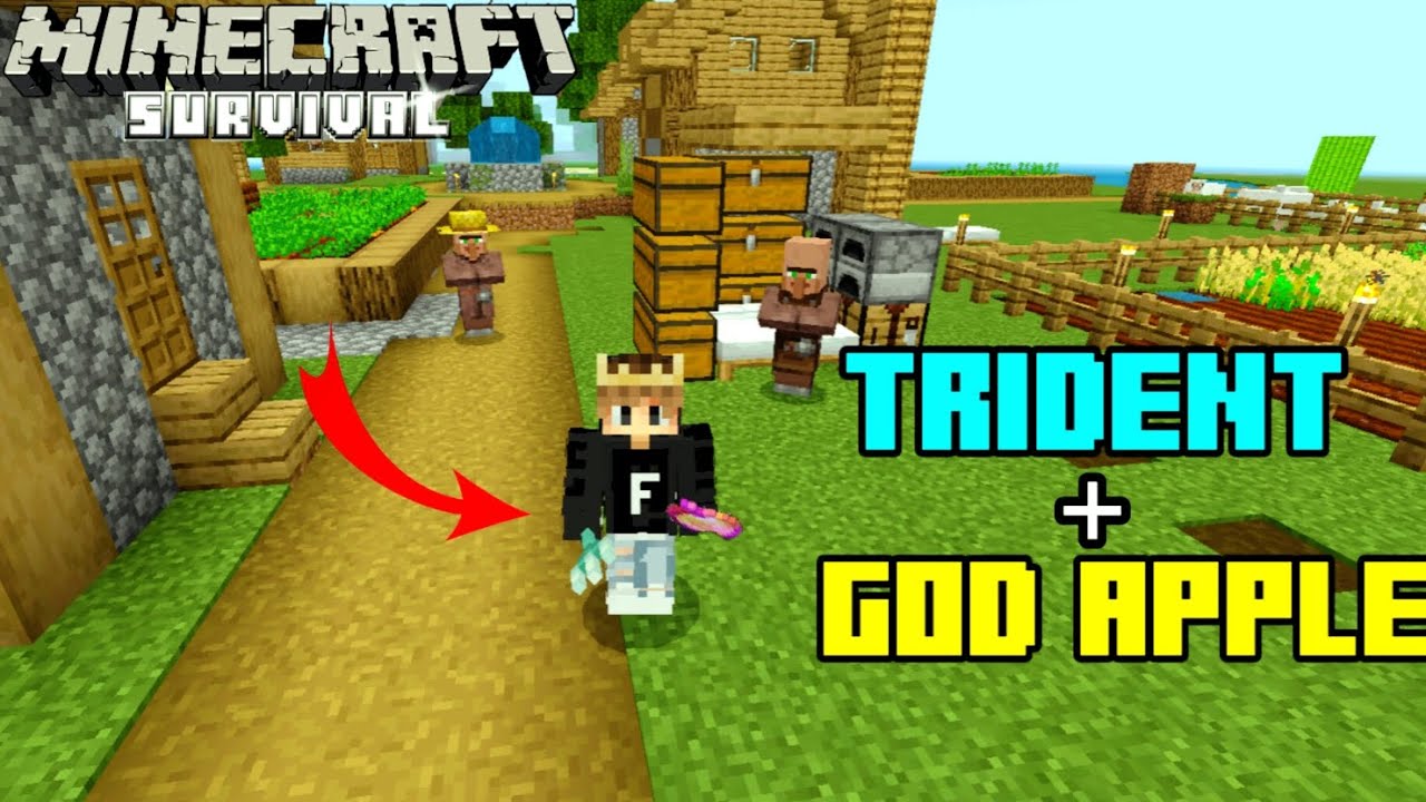 I Got enchanted golden apple and trident in first episode | Minecraft ...