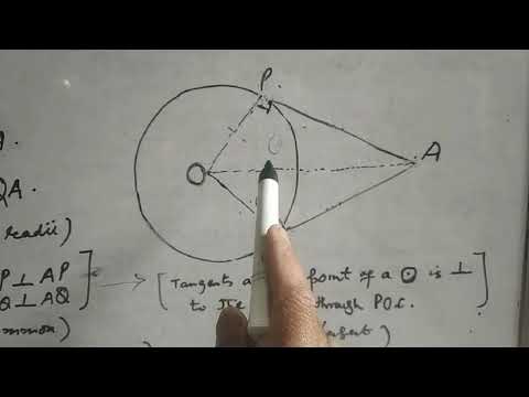 Theorem:Length of tangents drawn from an external point to a circle ...