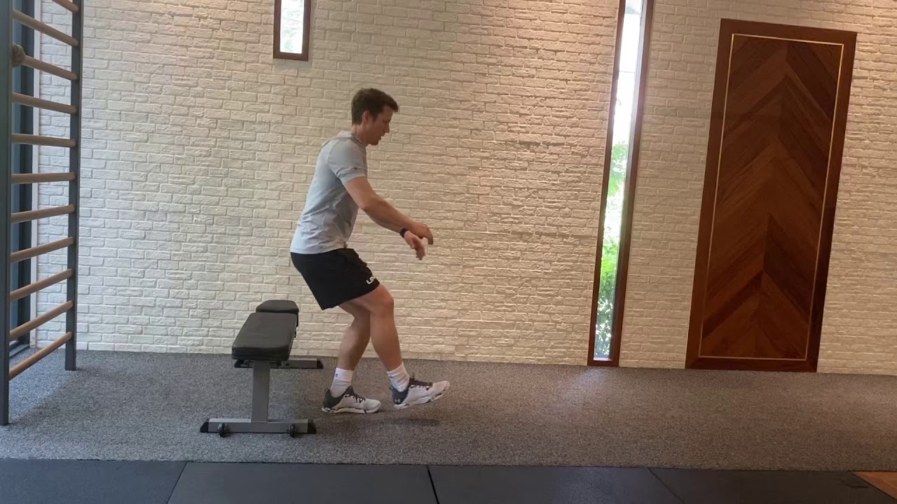1-leg squat to bench | Bodyweight - YouTube
