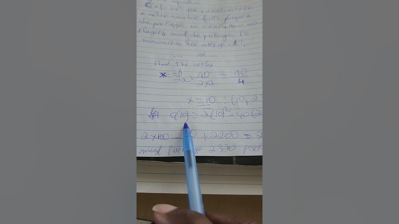 Application quadratic Equations / modeling - YouTube