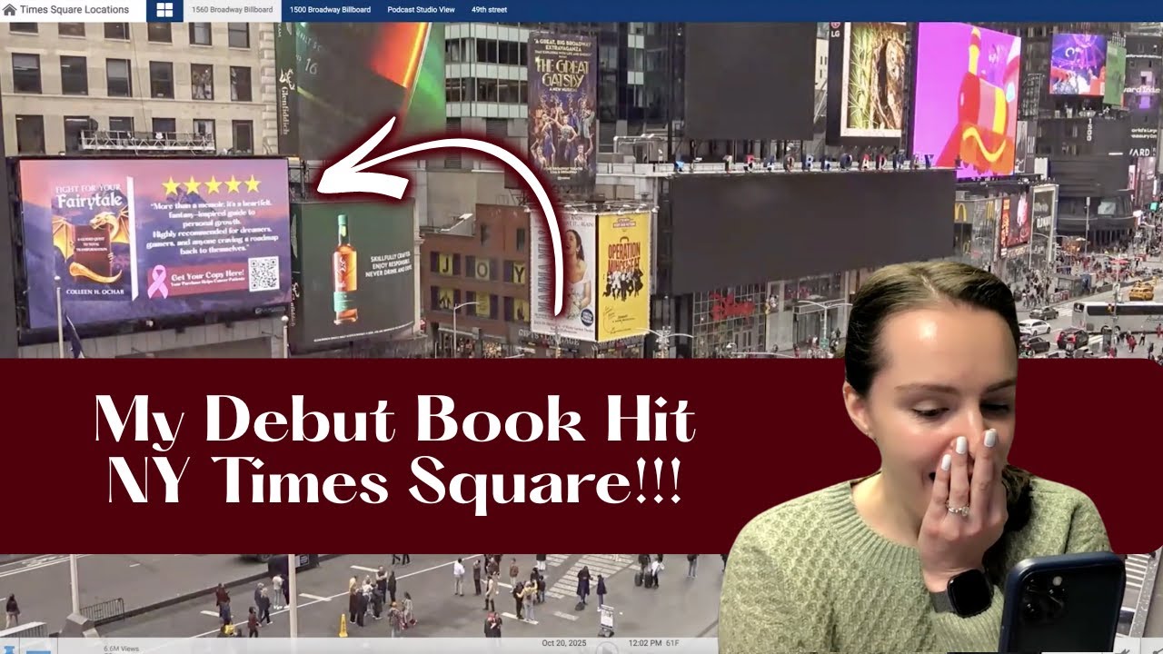My Debut Book in NEW YORK TIMES SQUARE!!! - YouTube