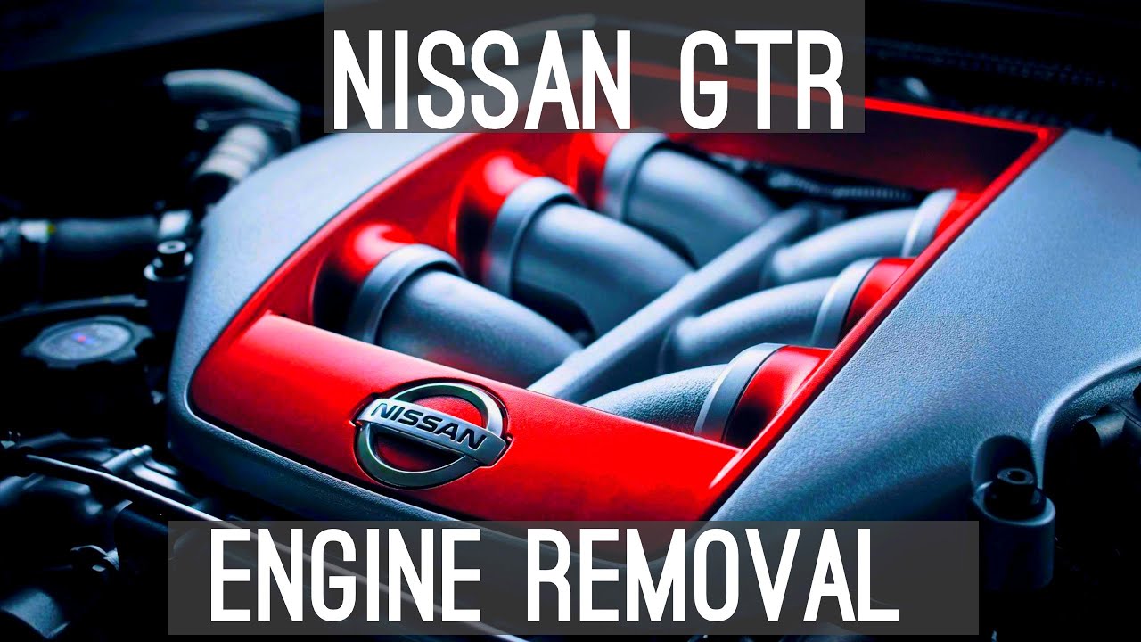 Removing the VR38DETT Engine from my Broken R35 Nissan GTR! - YouTube