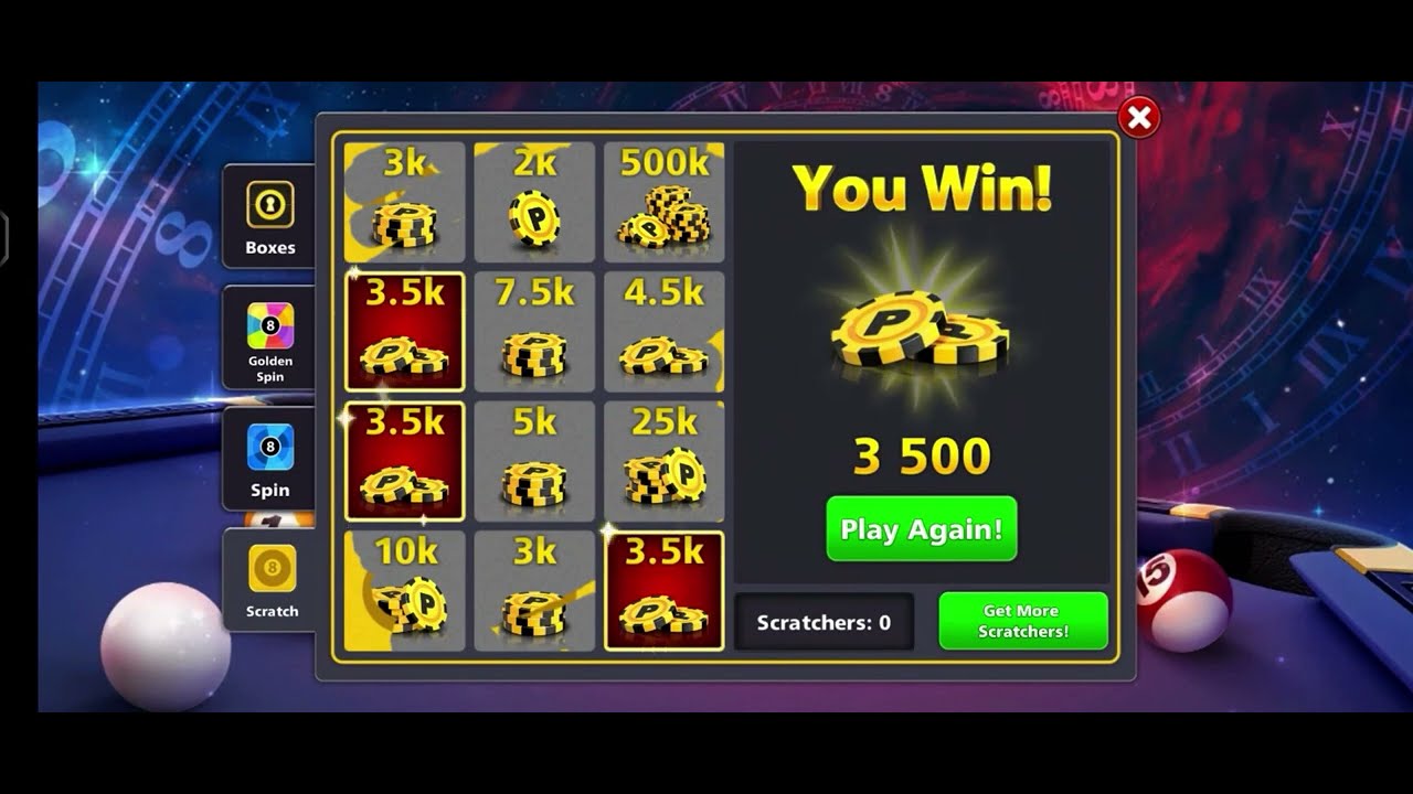 8 ball pool scratch win - YouTube