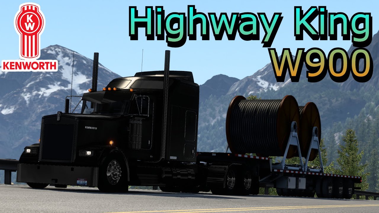 Blacked Out Highway King W900 through Northern Washington | ATS Modded Gameplay - YouTube