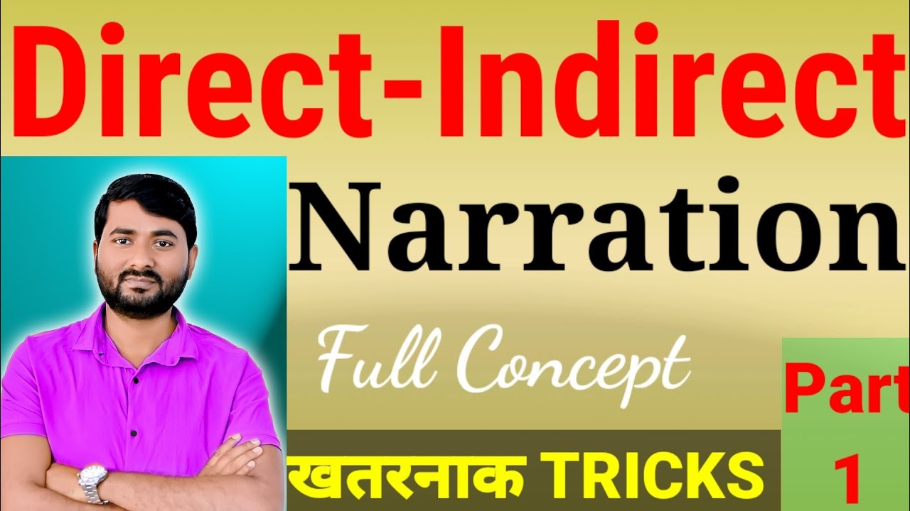 Direct Indirect Speech L Narration Part 1 Rules For Up Board Ssc Cgl