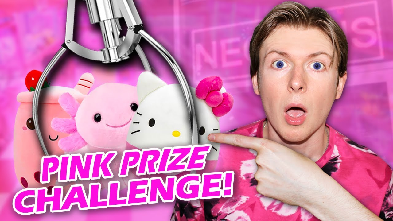 Winning Only PINK Prizes from Claw Machines! (*ONE Color Arcade ...