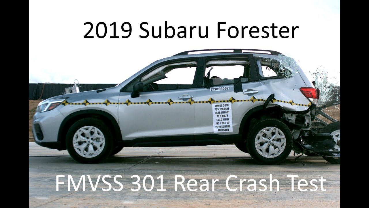 2019-2022 Subaru Forester FMVSS 301 Rear Crash Test (50 Mph) - YouTube