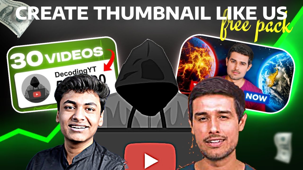 HOW TO CREATE THUMBNAILS LIKE @decodingyt ON MOBILE | EXTREME EDITING ...