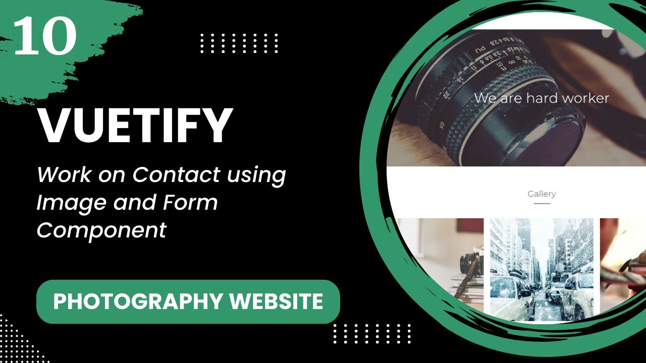Vuetify #10 - Work on Contact using Image and Form Component - YouTube