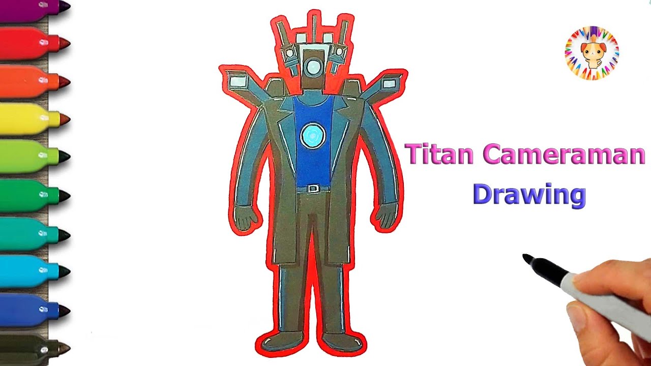 How to draw Titan Cameraman Titan Cameraman drawing easy step by step ...