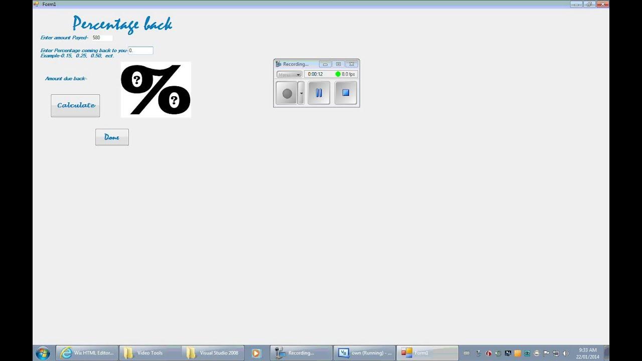 percent-Visual basics IT 10 - YouTube
