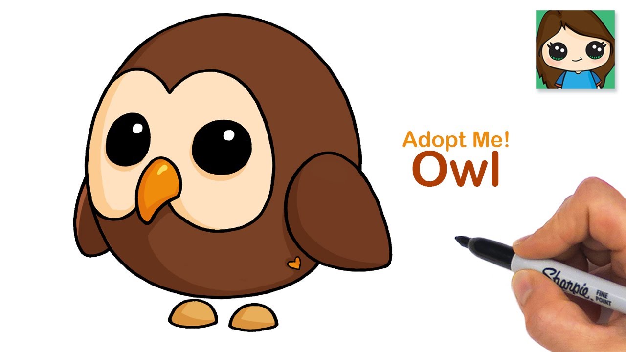 How to Draw an Owl | Roblox Adopt Me Pets - YouTube