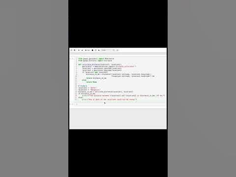 This is how you calculate distance between two places using Python 🤔 - YouTube