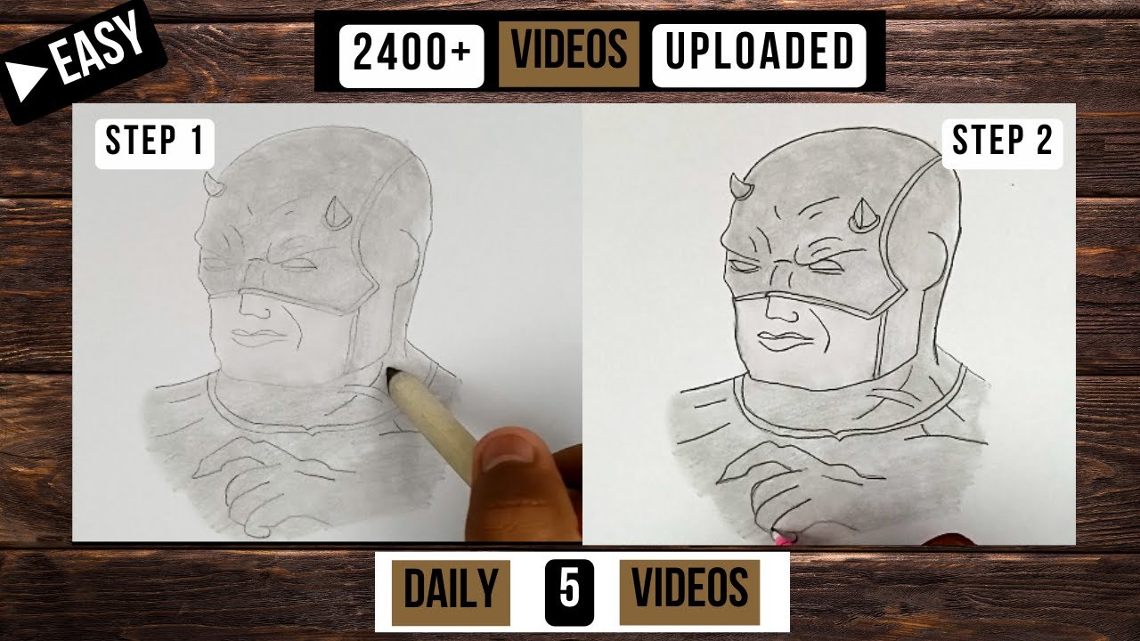 How to draw Daredevil | Daredevil pencil sketch | Daredevil easy ...