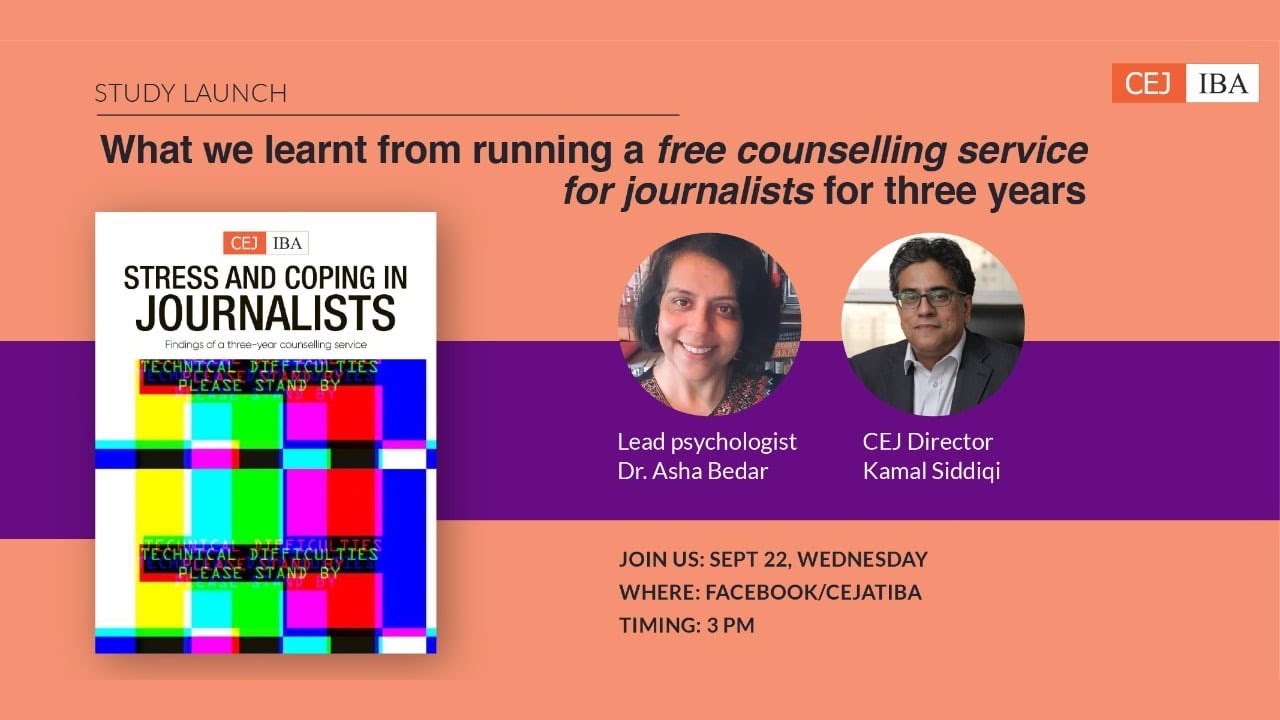 CEJ Study launch: Stress and Coping in Journalists - YouTube