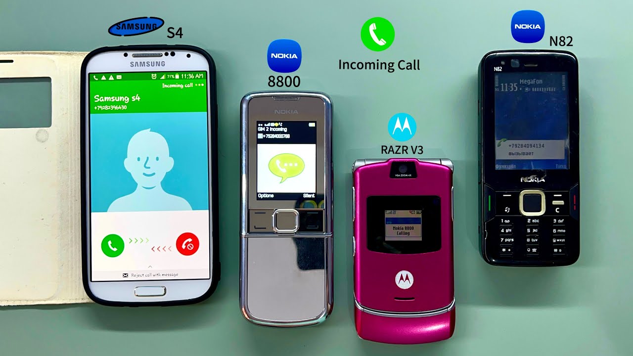 Nokia 8800 Vs Samsung S4/Nokia N82 Vs Motorola RAZR V3 Incoming Call ...