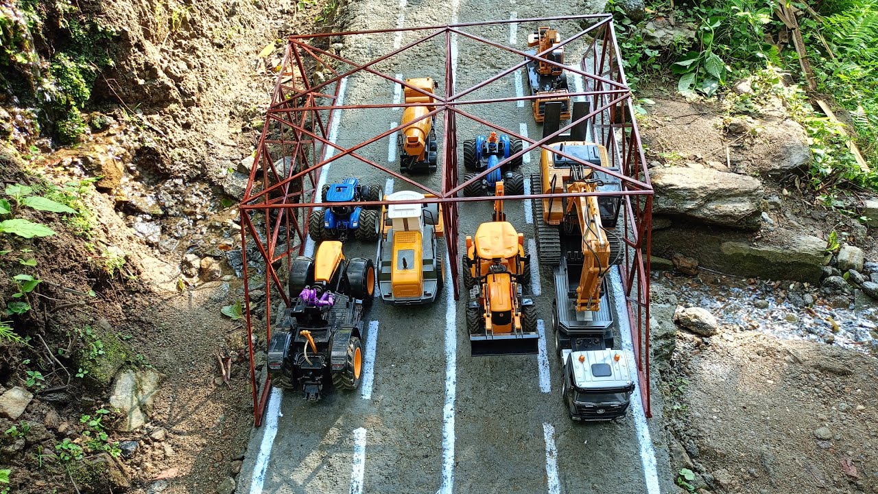 MINI CEMENT CONCRETE BRIDGE OVER THE RIVER / MINI FOUR LINE BRIDGE ...