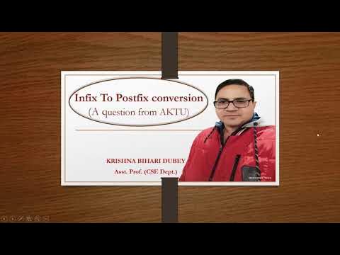 Solution for AKTU Examination Question based on Infix to Postfix ...