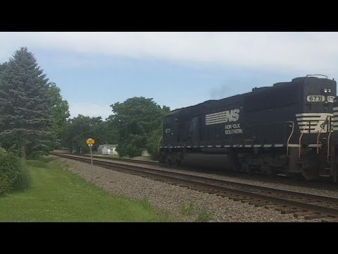 BNSF 6815 East, Then NS 6771- SD60M West - YouTube