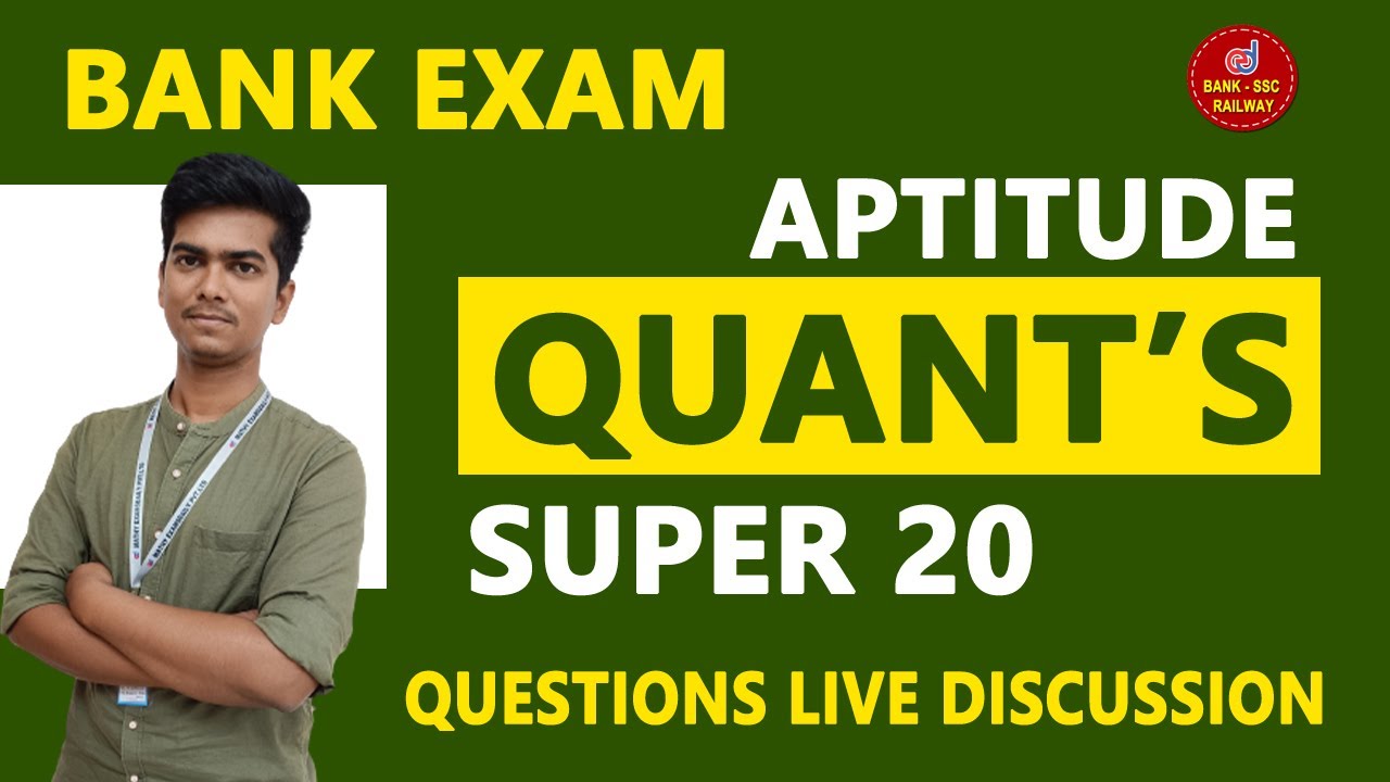Bank Exam: Quants Questions Live Discussion | Aptitude Problems Easy To ...