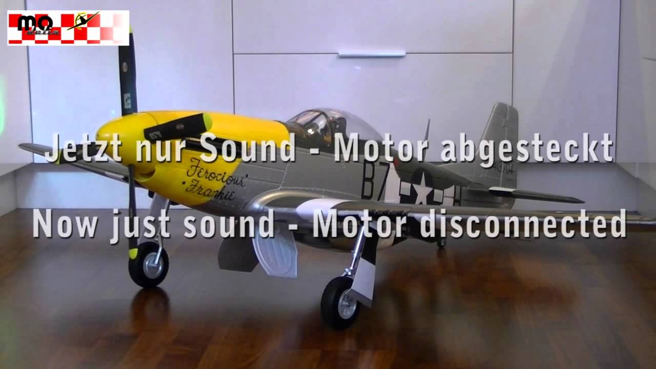 Giant P-51 1700mm ARF - Sound module added - YouTube