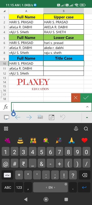 Excel Upper Upper Lower Lower Proper Proper Function Exceltech Exceltips