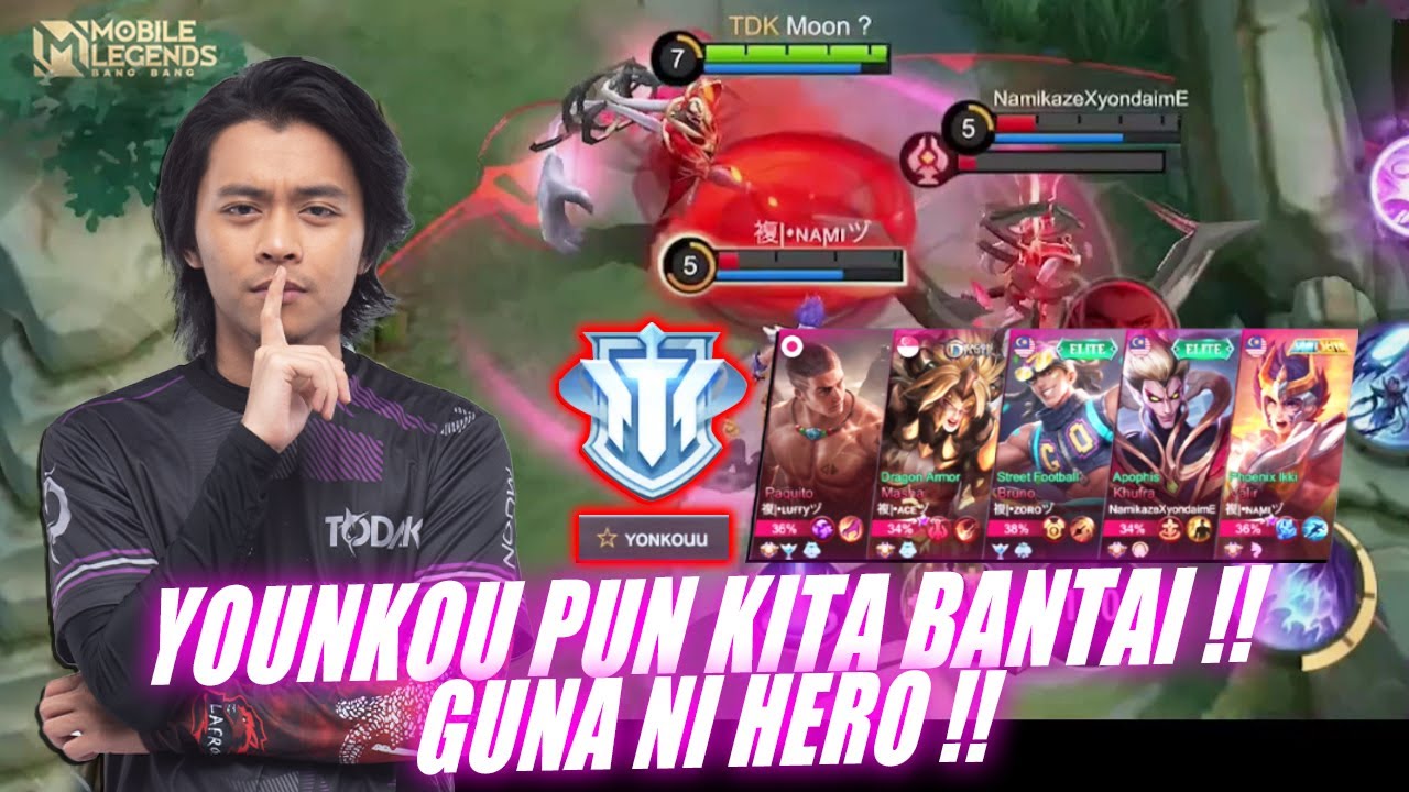 MOON VS YOUNKOU !! GUNA HERO NI COSPLAY JADI LJ | MLBB - YouTube