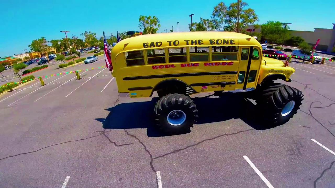 Monster truck school bus #America //FPV DRONE - YouTube