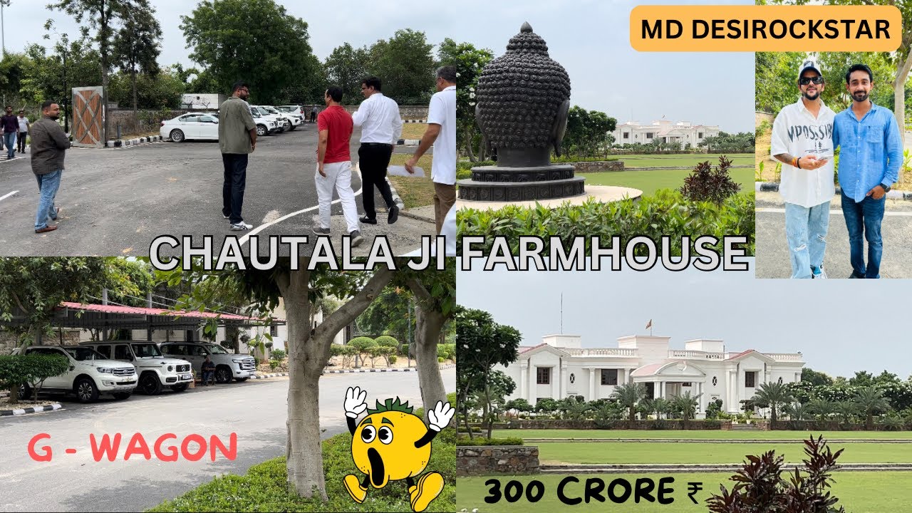 300 CRORE KA FARMHOUSE || CHAUTALA JI FARMHOUSE LANDS END 😱 ...