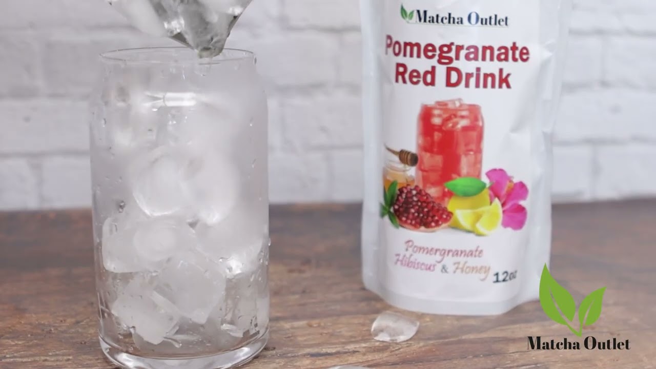 Red Drink Pomegranate Hibiscus Honey Refresher Natural Superfood - YouTube